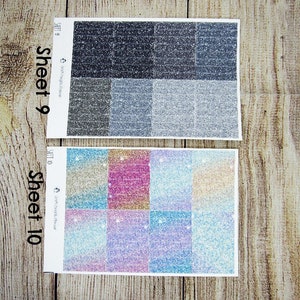 Glitter Headers, Glitter Header Stickers, Functional Sticker - Etsy