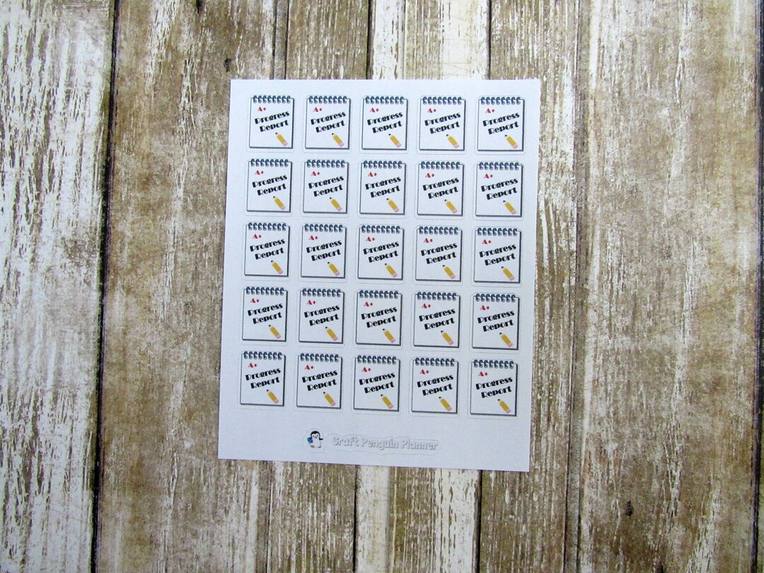 Progress Report Stickers, School Year Stickers, School Planner Stickers ...