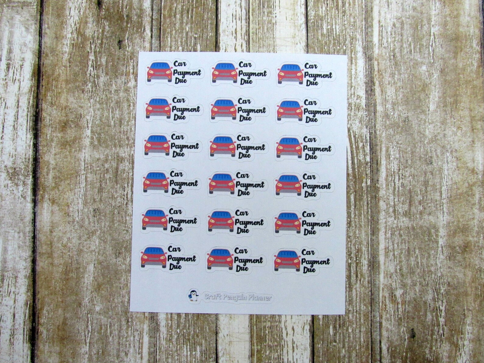 Car Payment Due Sticker Car Payment Bill Due Stickers Bill - Etsy