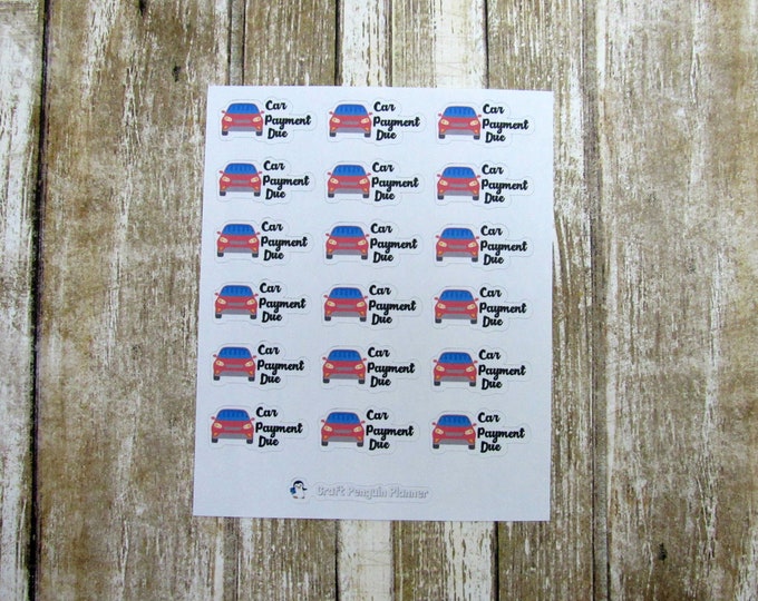 Car Payment Due Sticker, Car Payment Bill Due Stickers, Bill Due ...