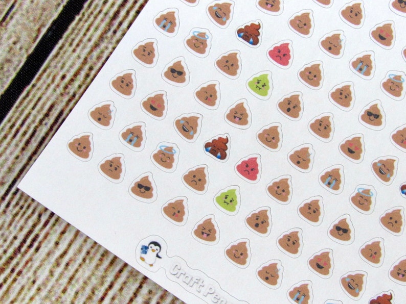 TINY Poop Emoji Stickers Poop Stickers Emoji Stickers Poop - Etsy