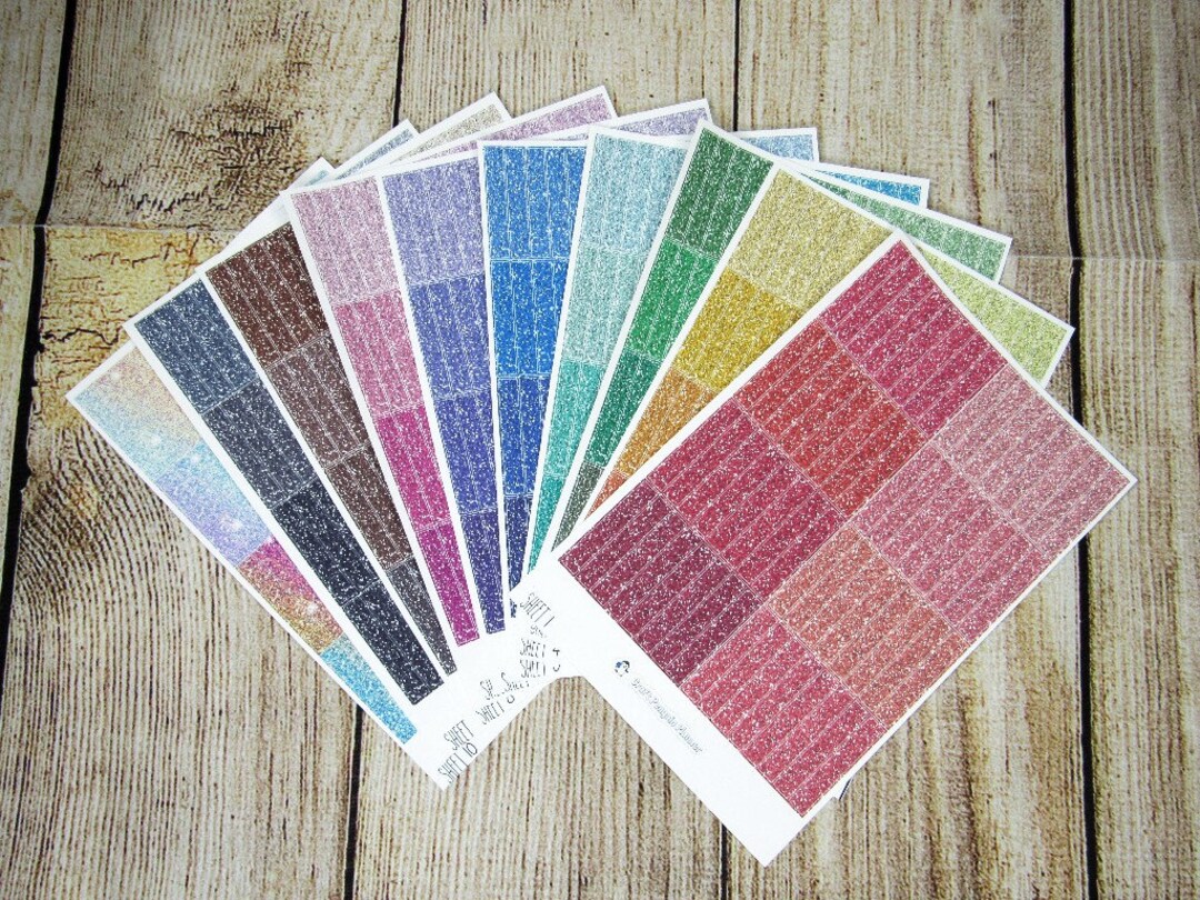 Glitter Headers, Glitter Header Stickers, Functional Sticker - Etsy