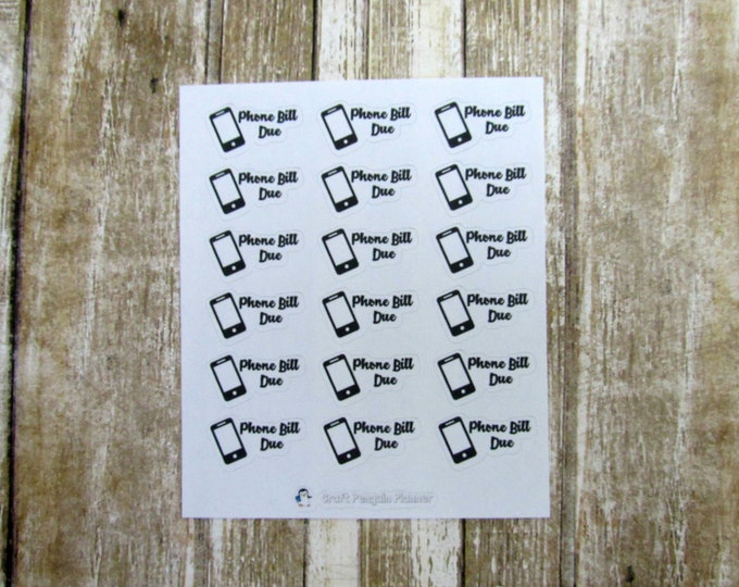 Phone Bill Due Sticker, Household Bill Due Stickers, Bill Due Sticker ...