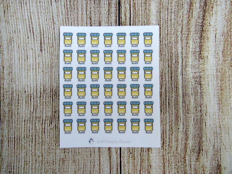 Medicine Reminder Sticker Refill Prescription Sticker Pill - Etsy