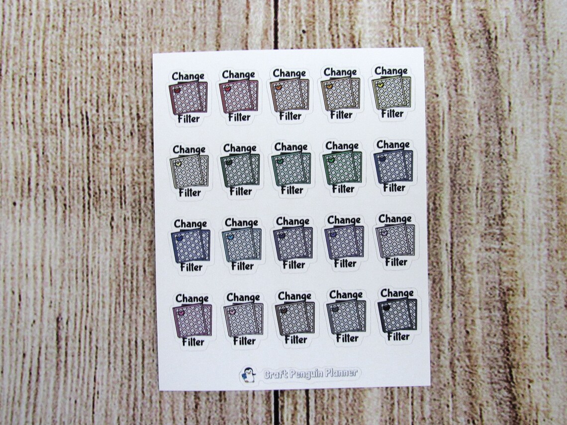 Change Filter Sticker, Air Filter Sticker, Filter Icon, Change Filter ...