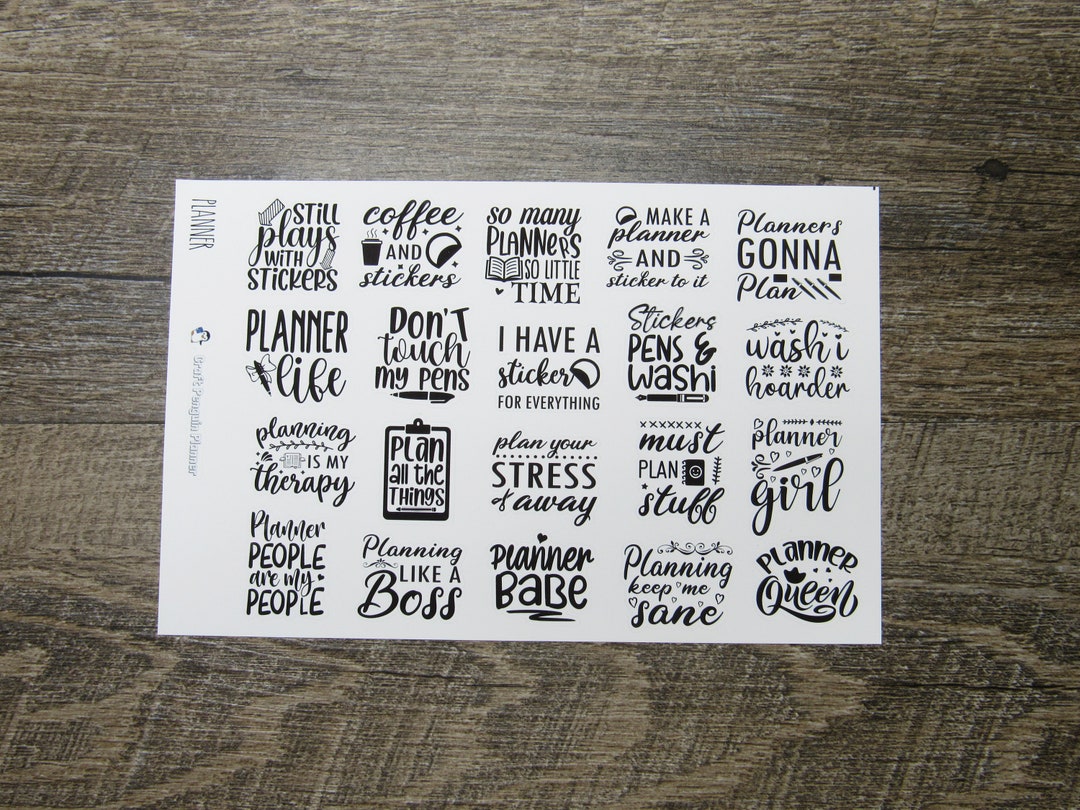 Planner Quote Stickers, Planner Girl Sticker, Planning Time Sticker ...