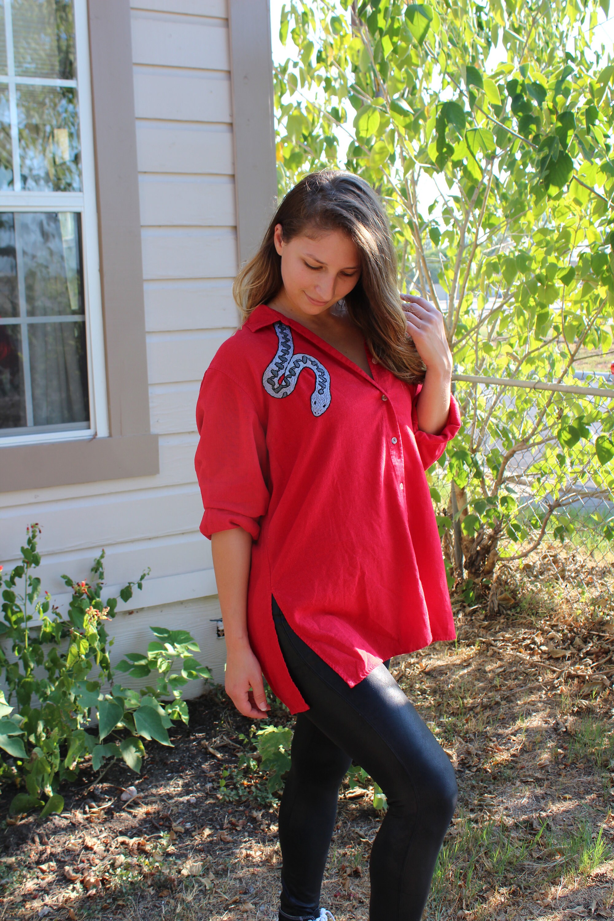 Snake Button Down - Etsy