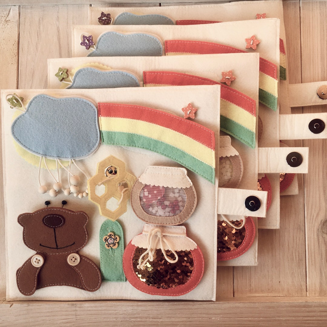 Busy Board for Baby Develop Educational Sensory Montessori Baby Book ...