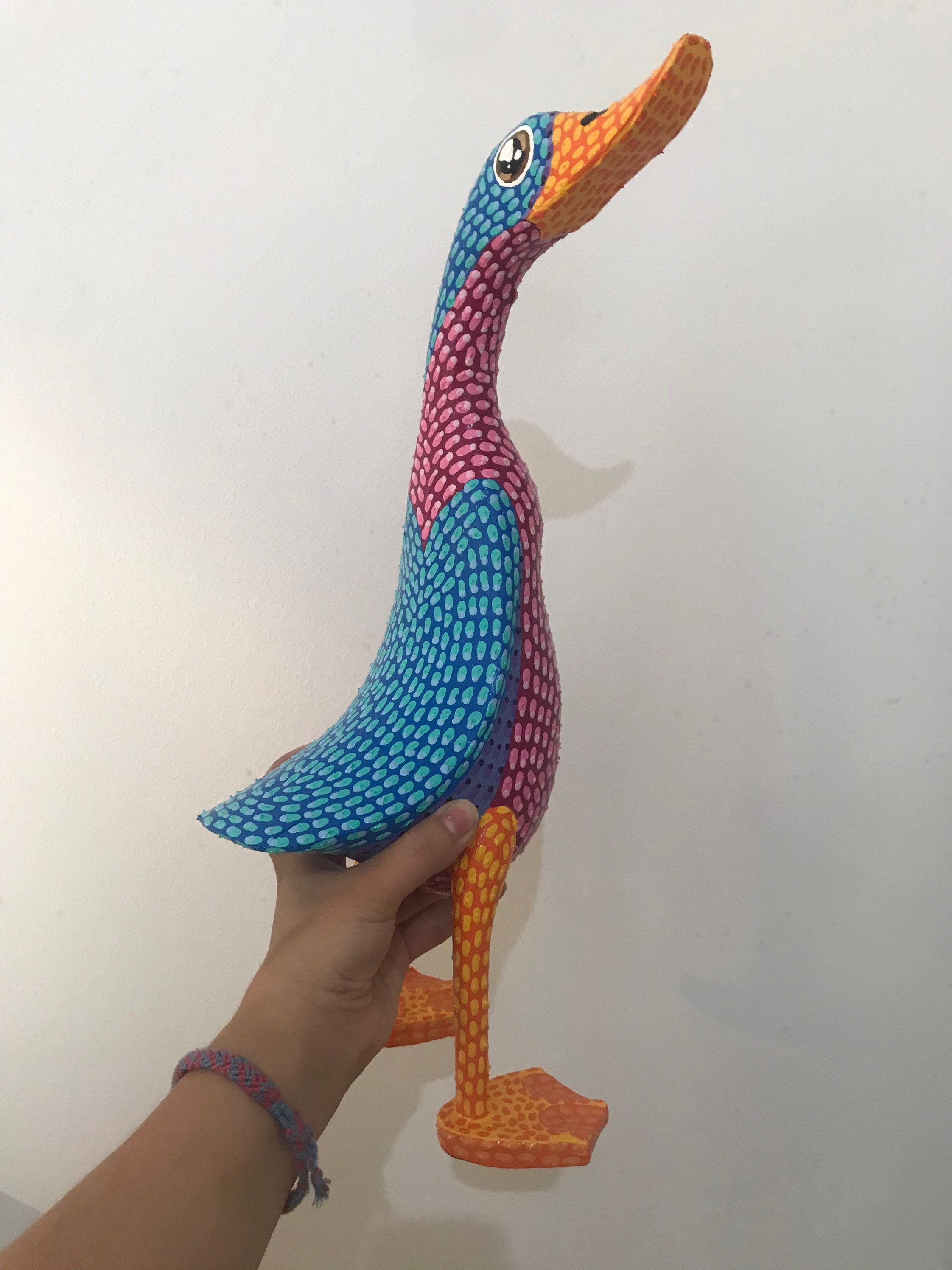 Wooden Duck Figurine, Colorful Wooden Duck Figurine, Geese Figurines - Etsy