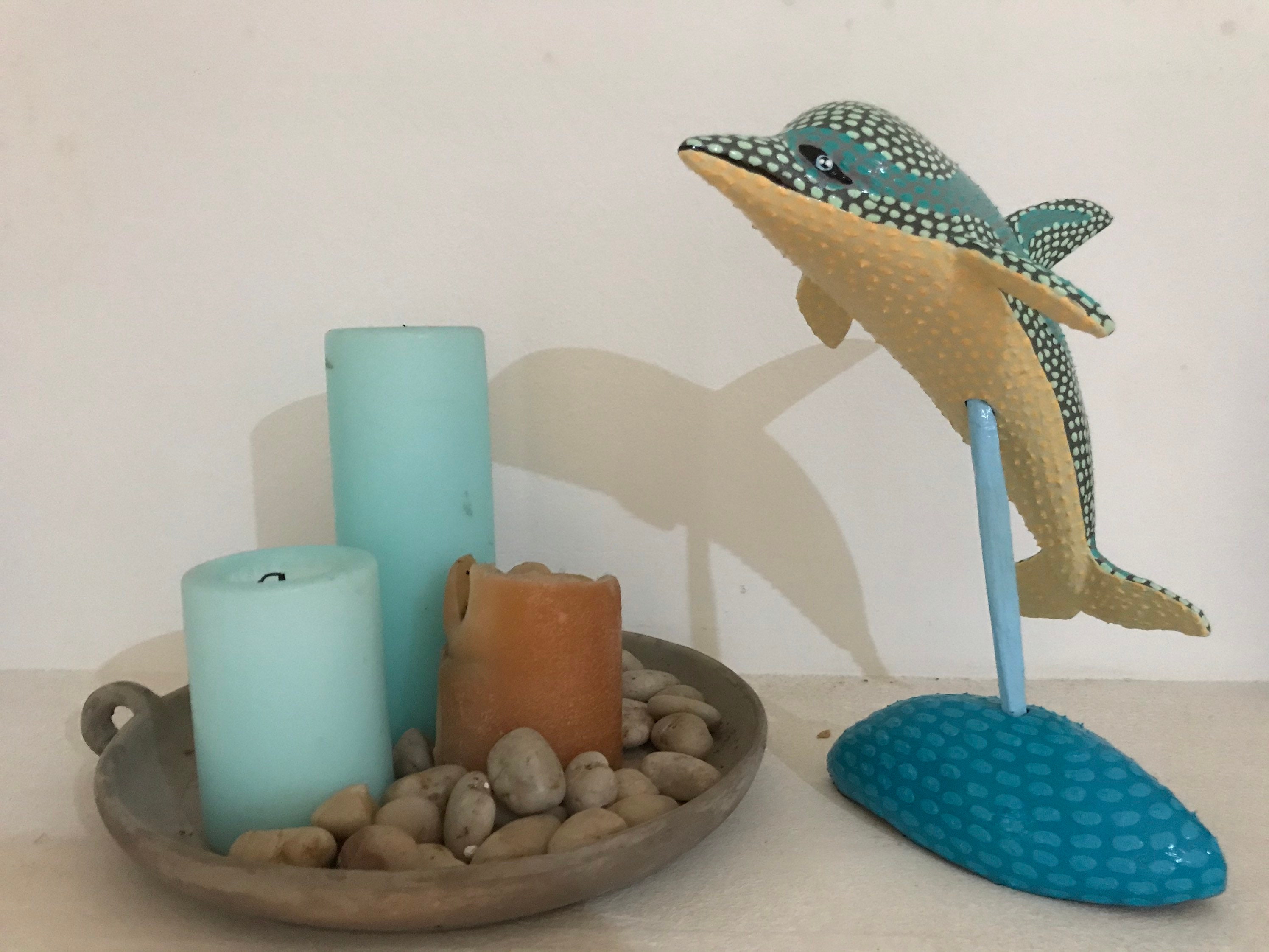Dolphin Figurine Desk Decor, Nautical Decoration Figurine, Dolphin ...