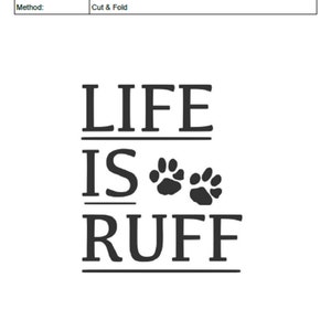 Life is Ruff Book Art Book Fold Pattern Cut and Fold - Etsy