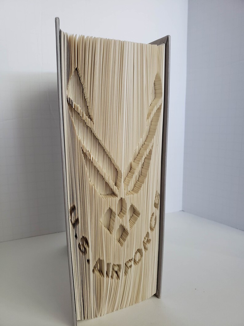 US Airforce Logo and Words Book Art Book Fold Pattern- Cut and Fold ...