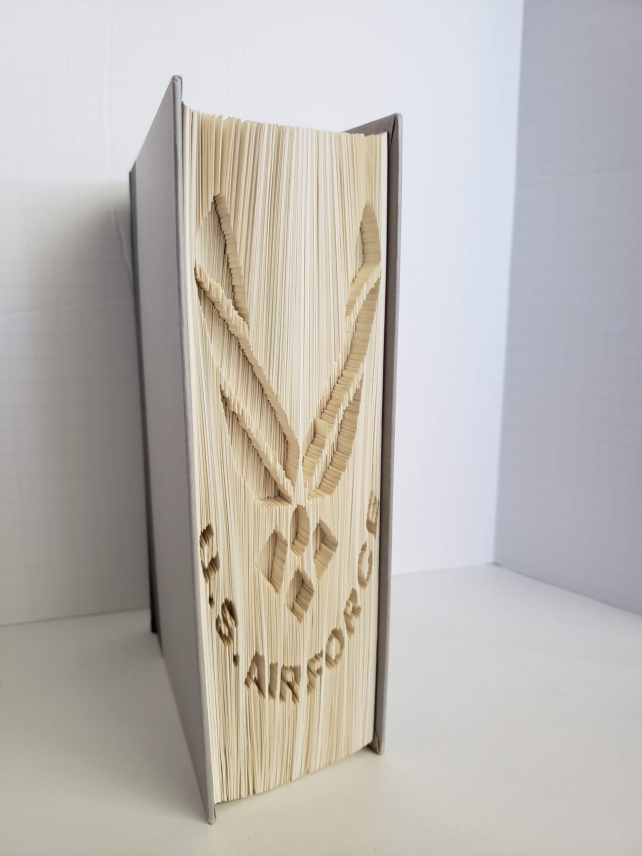 US Airforce Logo and Words Book Art Book Fold Pattern Cut and Fold ...