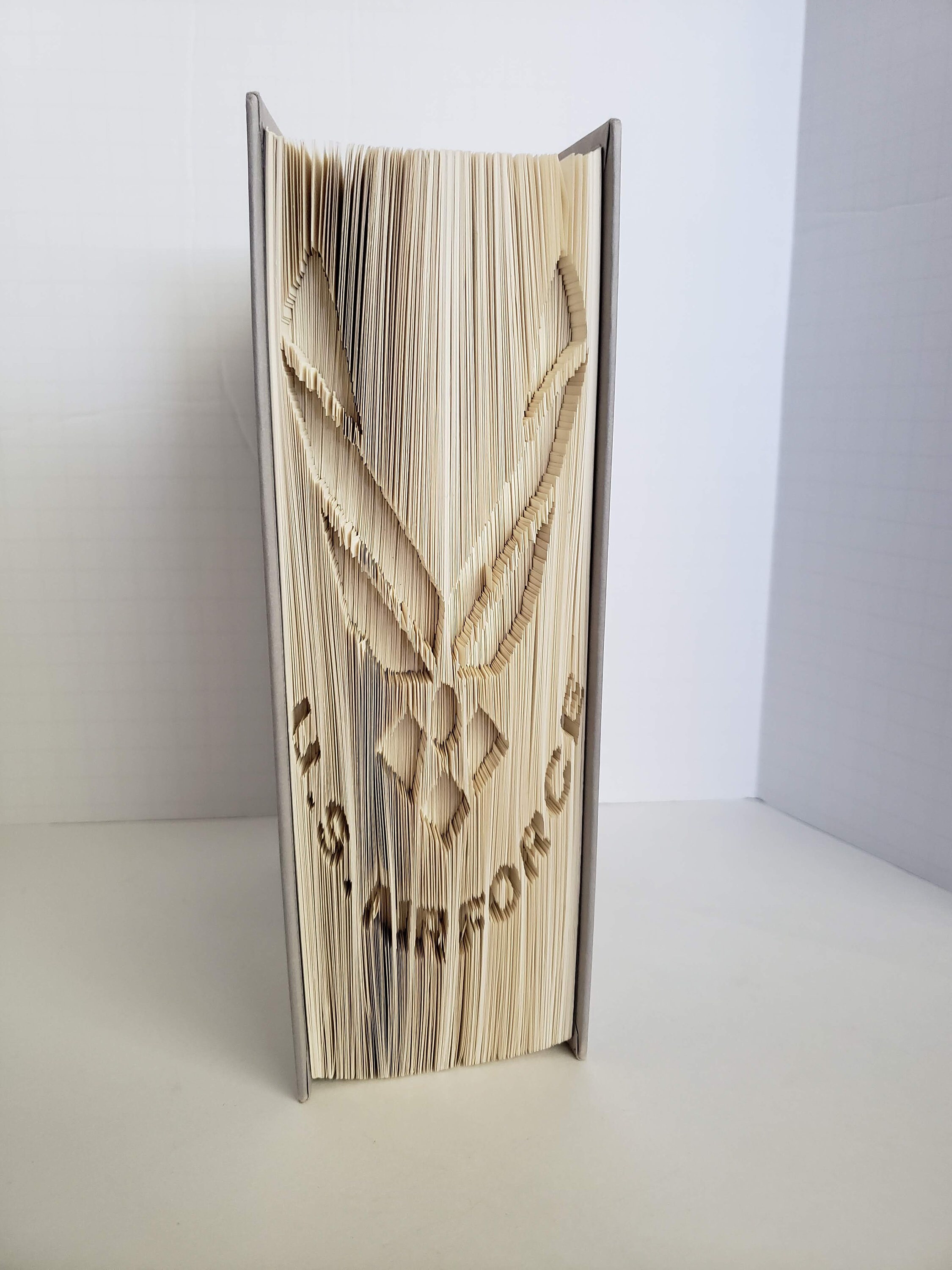 US Airforce Logo and Words Book Art Book Fold Pattern Cut and Fold ...
