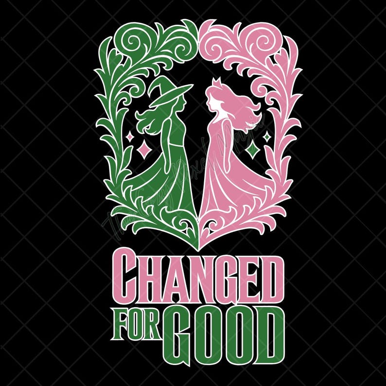 Wicked-inspired Changed for Good Clipart | Elphaba and Glinda | 300 Dpi ...