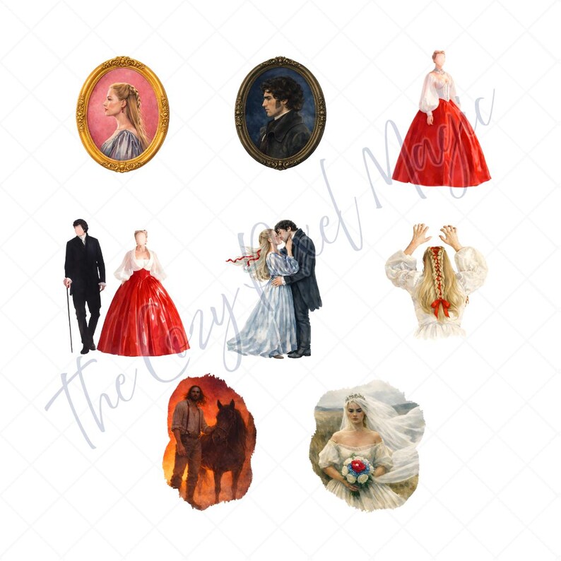 Wuthering Heights Inspired Clipart Bundle | Gothic Romance | 8 PNG 300 ...