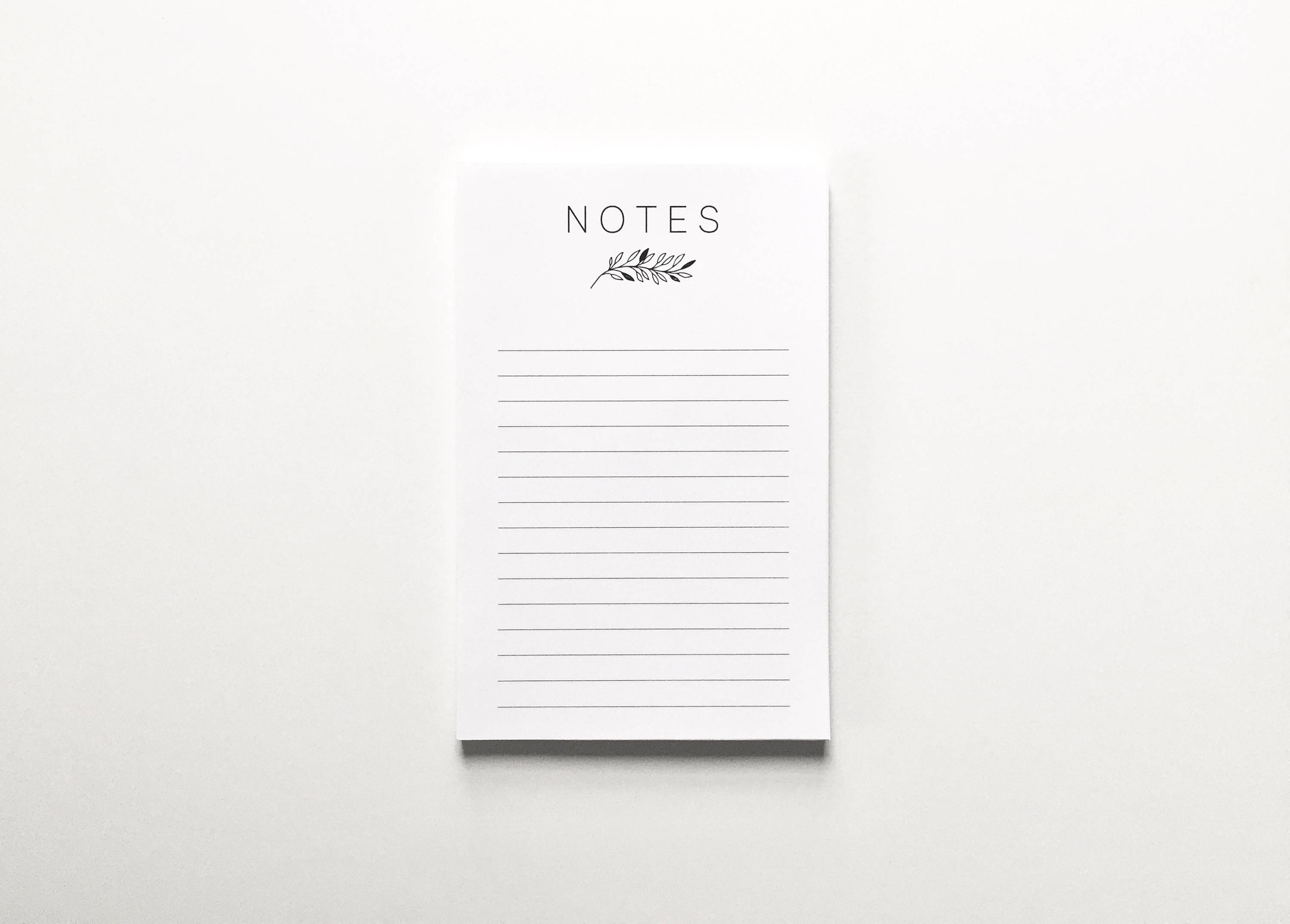 Minimalist Floral Notepad | Etsy