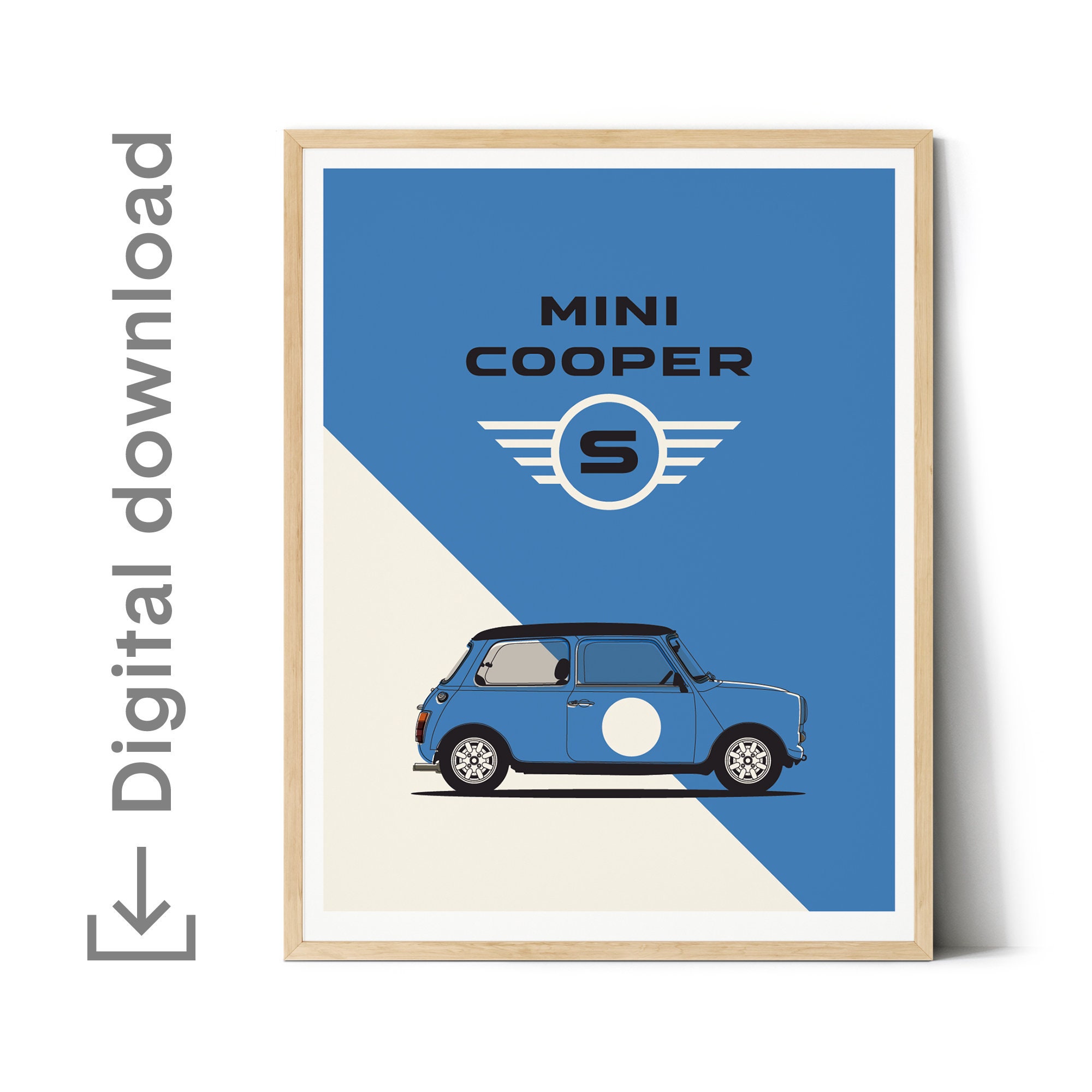 MINI Cooper S Digital Download Poster | Etsy