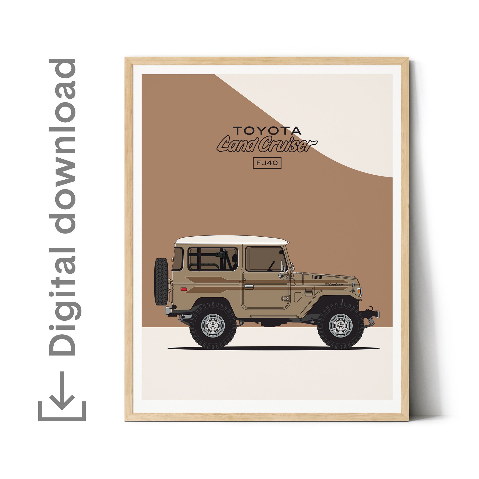 Toyota Land Cruiser FJ40 Digital download poster | Etsy