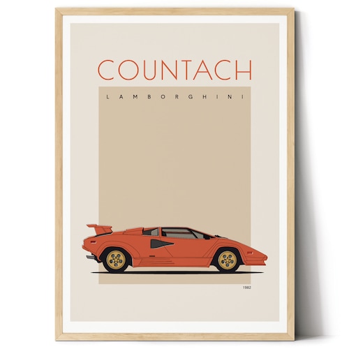 Lamborghini Countach / Printable Car Art / Countach Poster / - Etsy