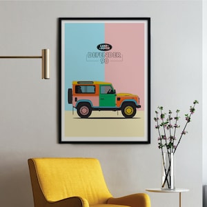 Land Rover DEFENDER 90 Colour Edition Digital Download Poster - Etsy