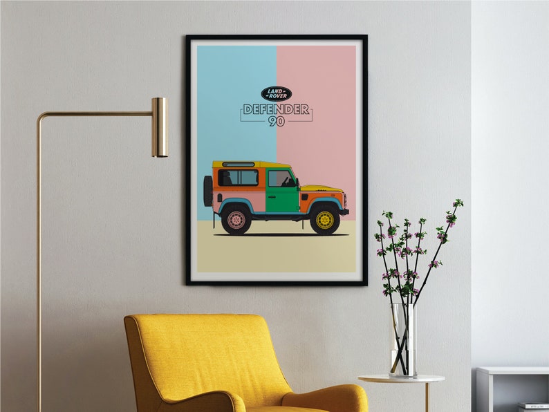 Land Rover DEFENDER 90 Colour Edition Digital Download Poster - Etsy