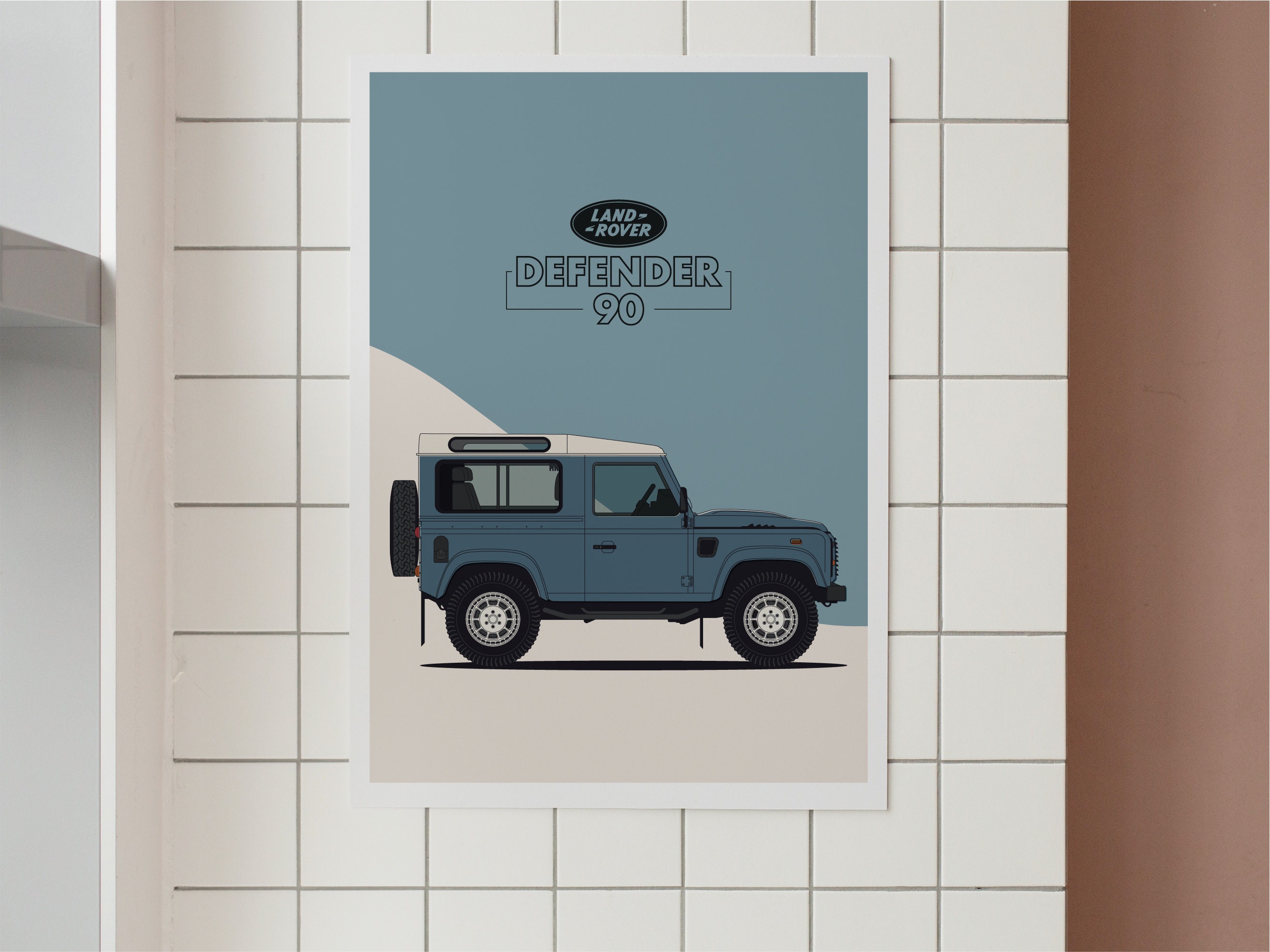 Land Rover DEFENDER 90 Blue Digital Download Poster - Etsy