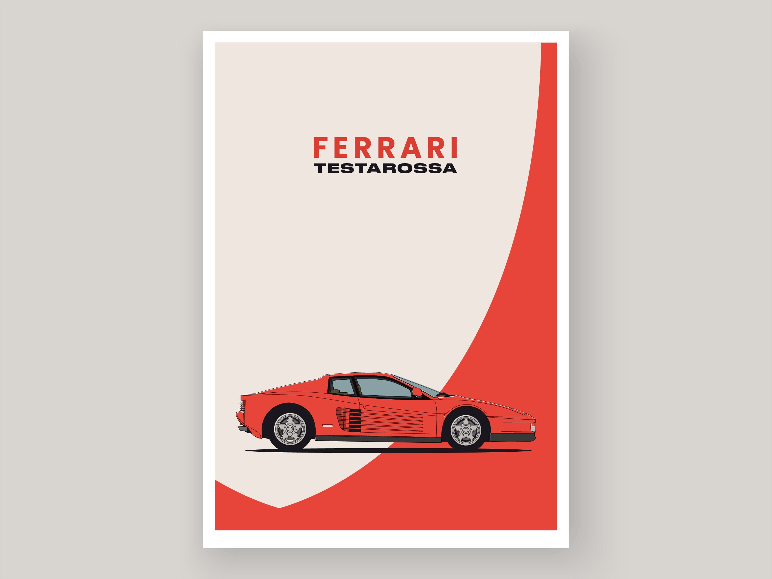 Ferrari Testarossa Digital Download Poster - Etsy