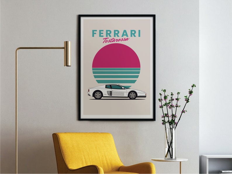 Ferrari Testarossa Miami Vice Edition Digital Download Poster - Etsy ...