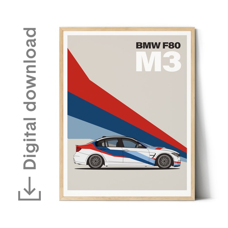 BMW F80 M3 Digital Download Poster | Etsy