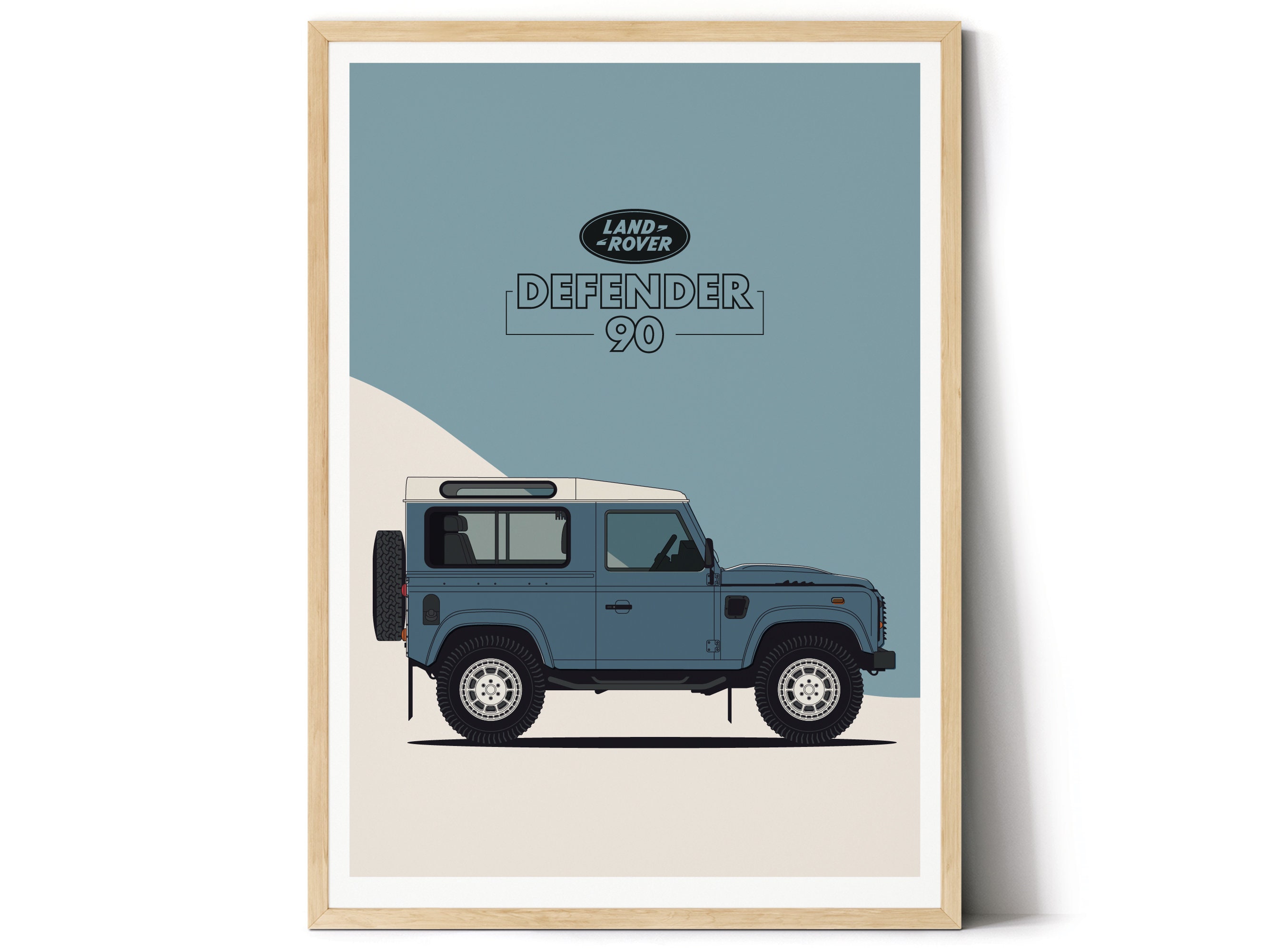Land Rover DEFENDER 90 Blue Digital Download Poster - Etsy