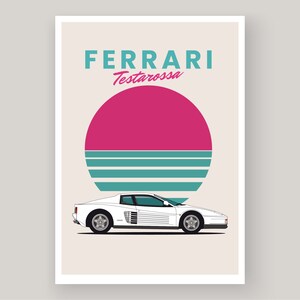 Ferrari Testarossa Miami Vice Edition Digital Download Poster - Etsy ...