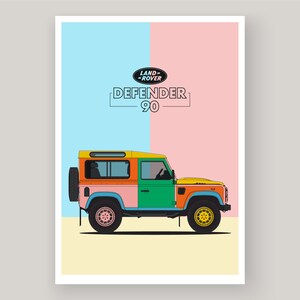 Land Rover DEFENDER 90 Colour Edition Digital Download Poster - Etsy