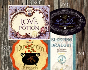Digital Download Wizard Apothecary Potion Label POLYJUICE - Etsy
