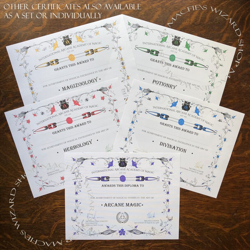 Magizoology Award, Magic Certificate, Magic Diploma - Etsy