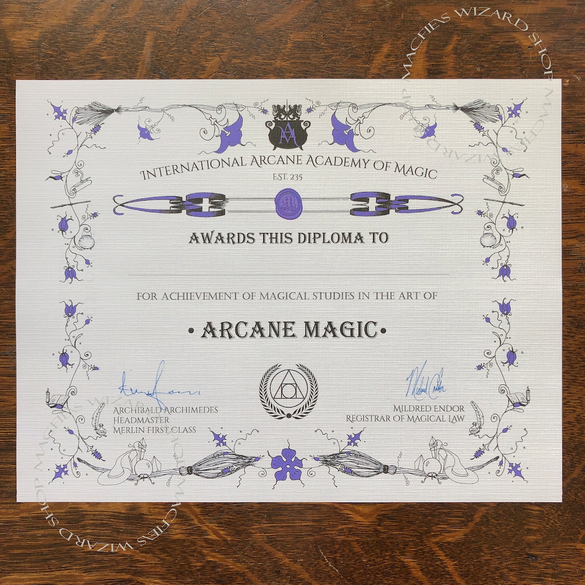 Magical Certificate Set Magical Diploma and Award Set - Etsy