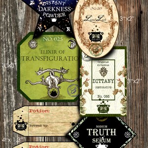 Magic Potion Labels, Printable Digital PDF Potion Labels - Etsy