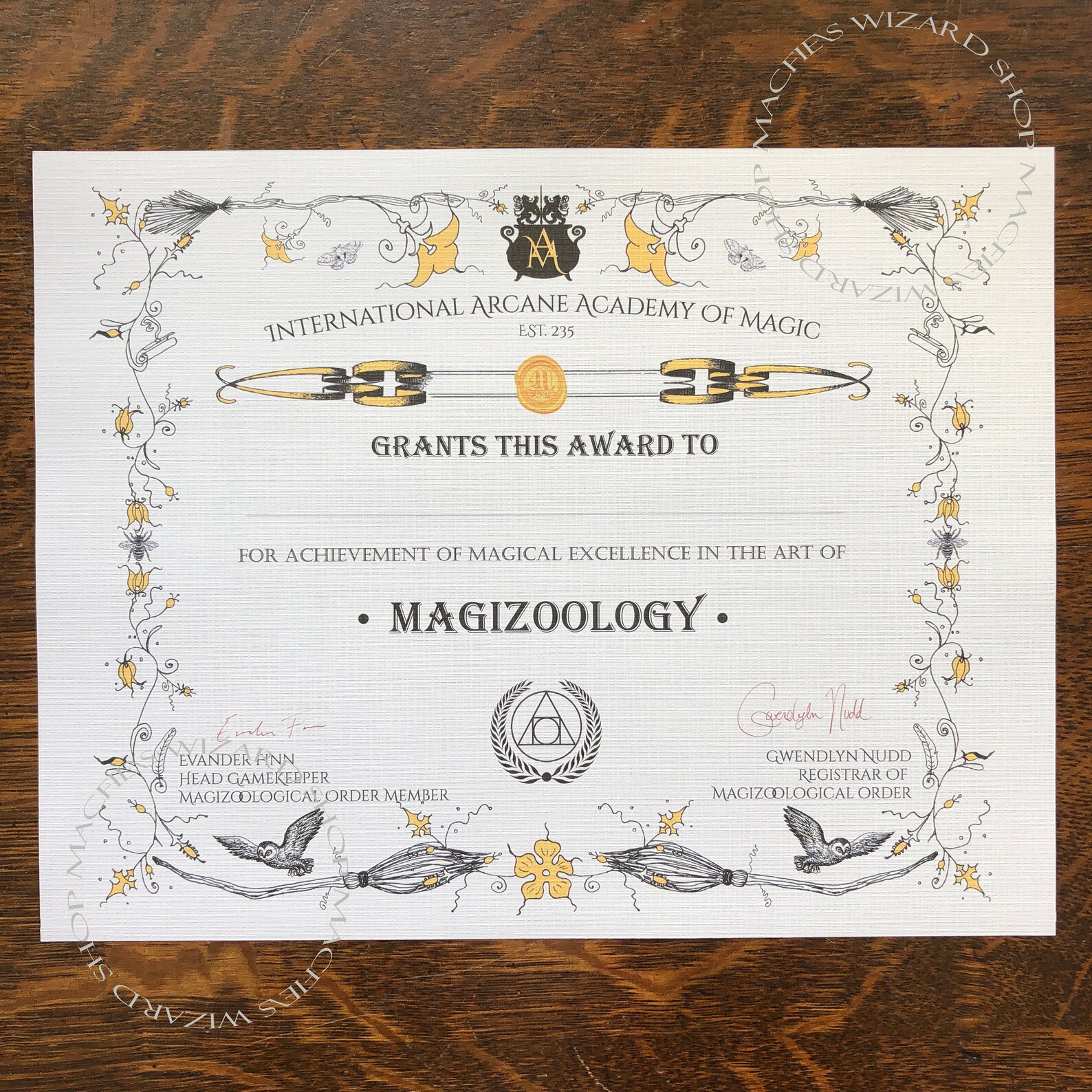 Magical Certificate Set Magical Diploma and Award Set - Etsy