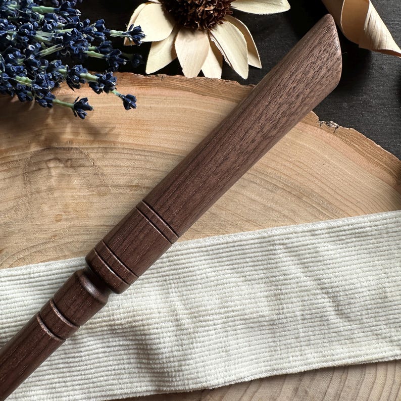 Handmade Black Walnut Wood Magic Wand, Wooden Wizard Wiccan Wand - Etsy