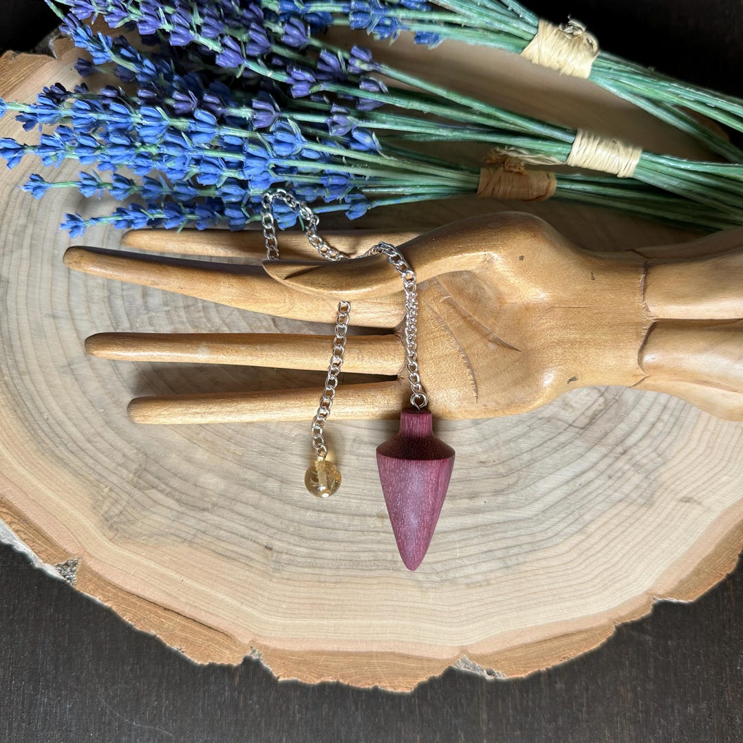 Purpleheart Wood Pendulum, Dowsing Pendulum, Pendulum, Wooden Pendulum - Etsy