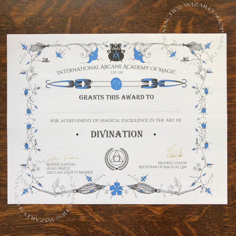 Magical Certificate Set Magical Diploma and Award Set - Etsy