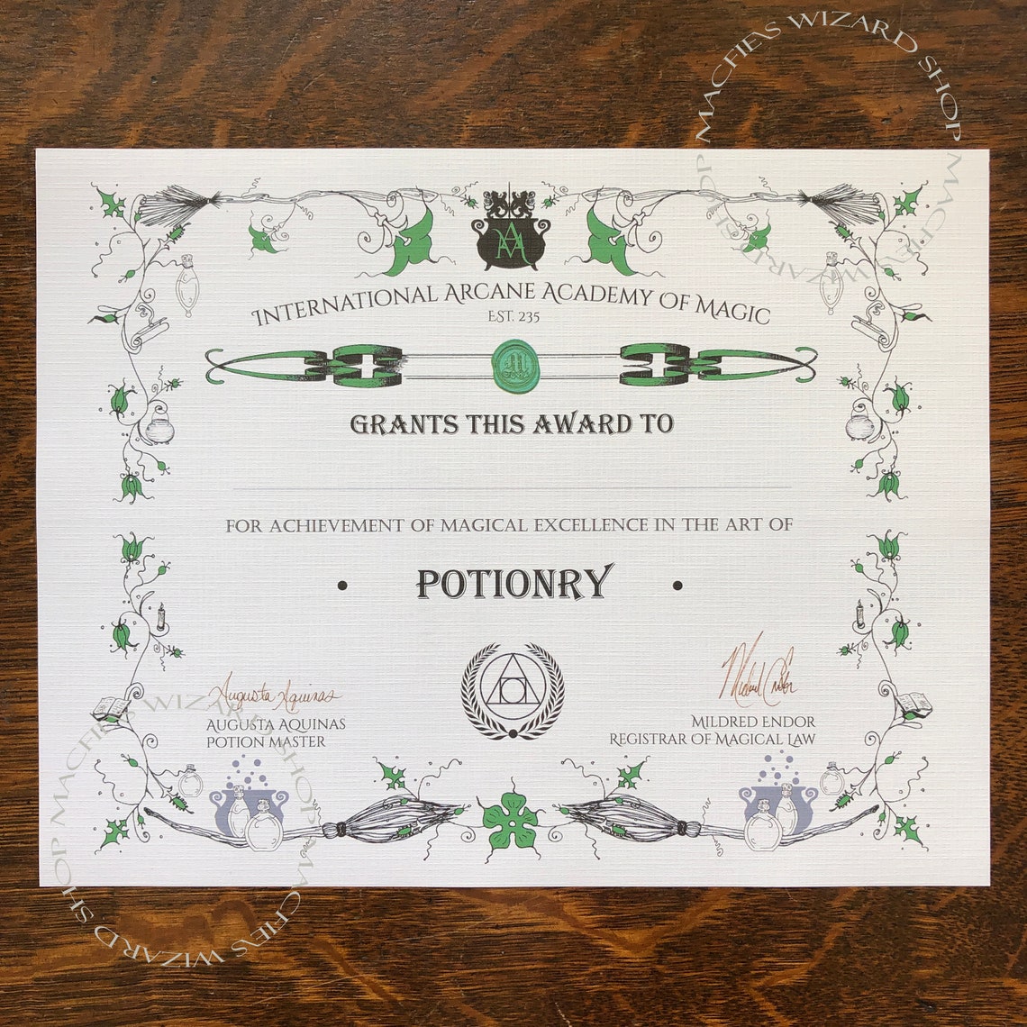 Magical Certificate Set Magical Diploma and Award Set - Etsy
