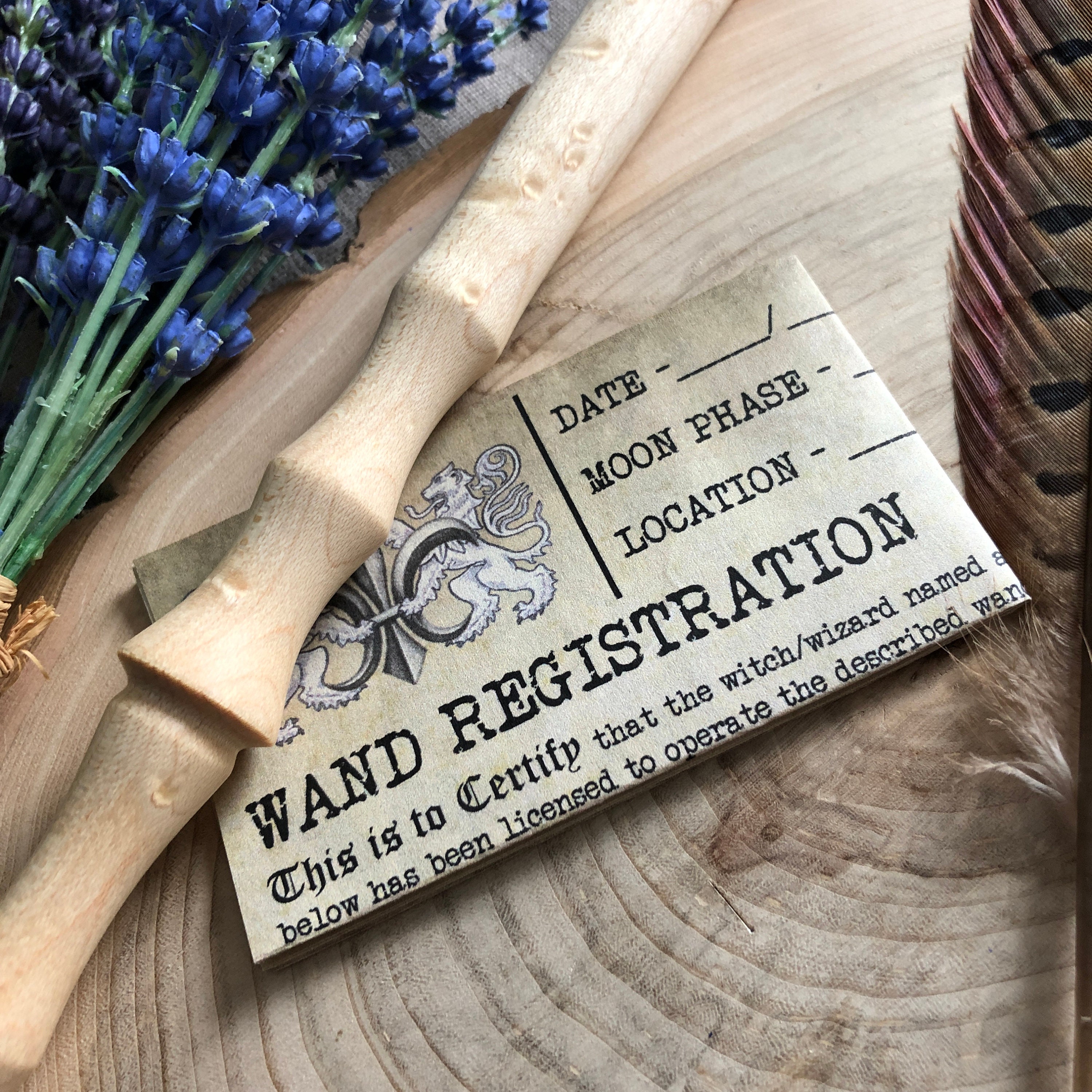 Wand Permit Wand Registration Certificate Magic Wand Permit | Etsy Canada