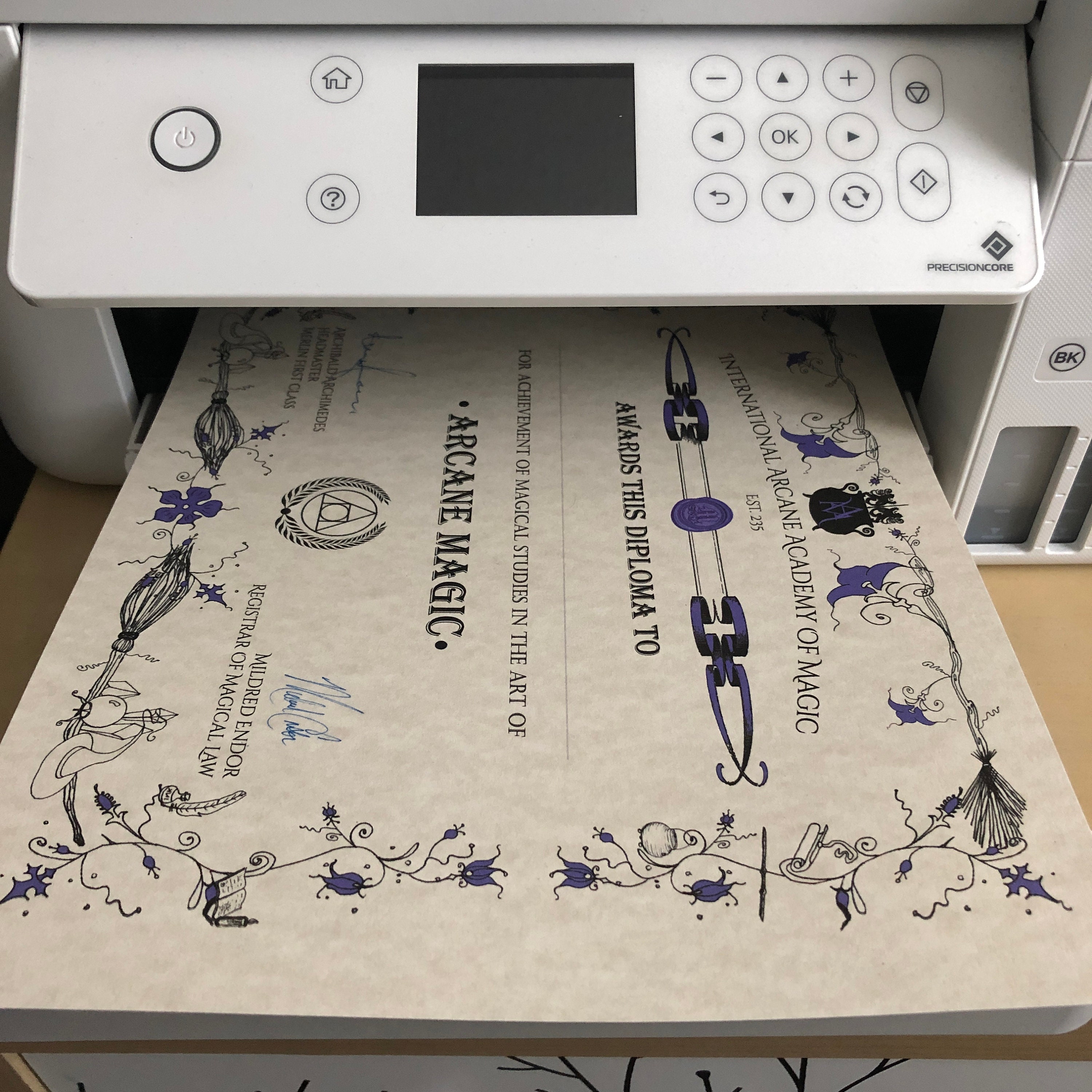 Magical Herbology Award Magic Certificate Magic Diploma - Etsy