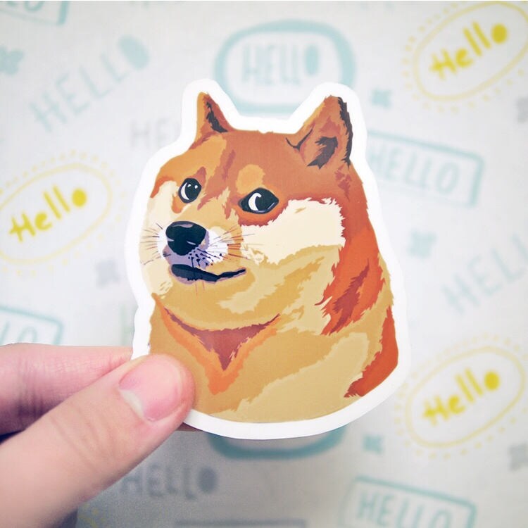 Doge Sticker Shiba Inu Sticker Funny Meme Stickers Cute | Etsy