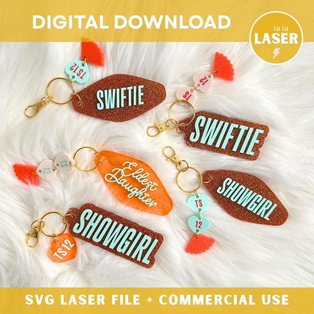 Showgirl Keychains Bundle Laser SVG File - Etsy