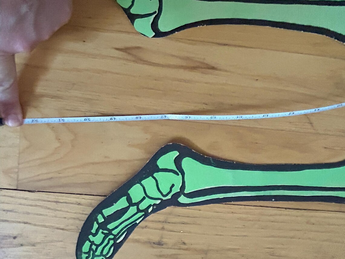 Vintage Articulated Cardboard Hanging 51” Skeleton Die Cut. Halloween ...