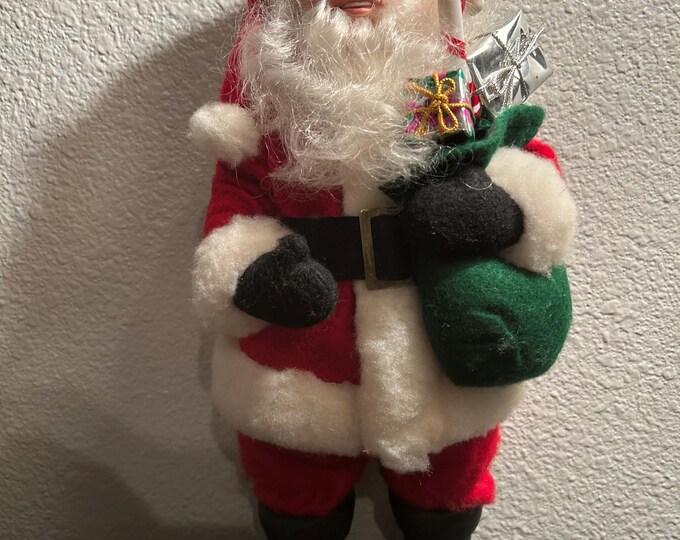 Vintage Free Standing Santa. Poseable Santa With Movable Arms and Legs ...