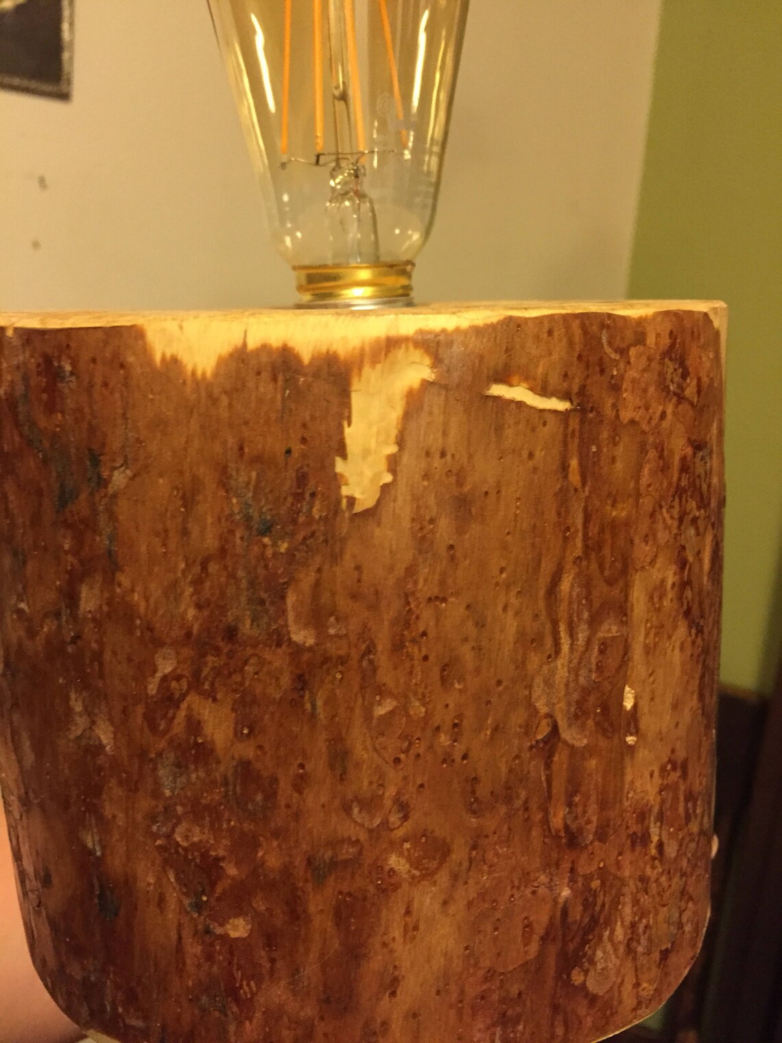 Rustic Wooden Log Lamp/ Cabin Lighting/ Handmade Lamp - Etsy