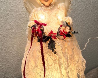 Vintage Angel Tree Topper Light up Tree Topper 1980s Tree Topper ...